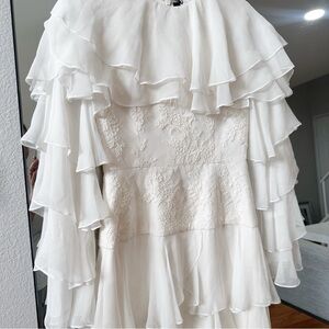 Markarian | Dresses | New Rare Markarian Msrp 632 Treena White Tiered ...